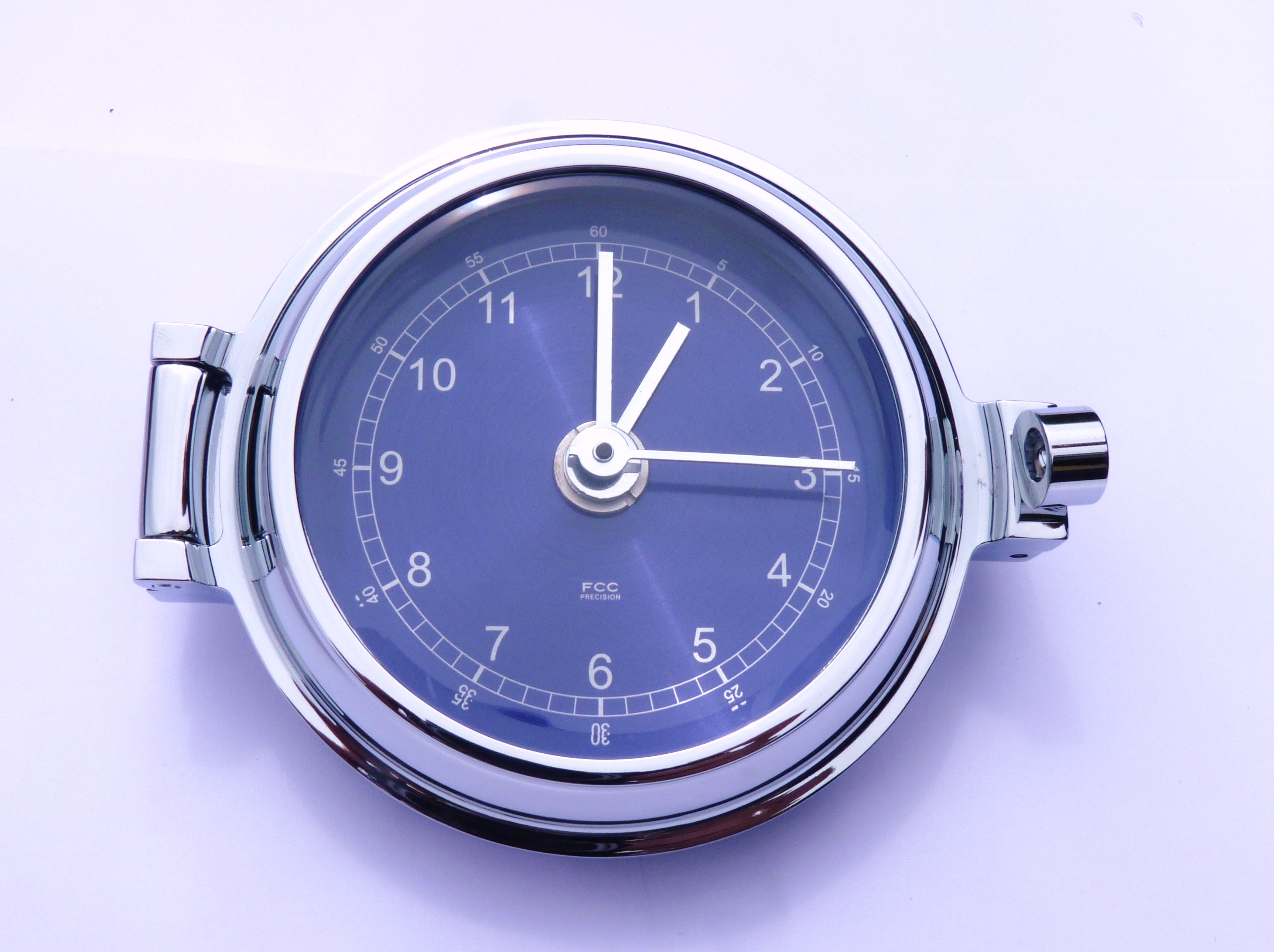 Chrome Clock Low Profile 115mm - FCC Precision
